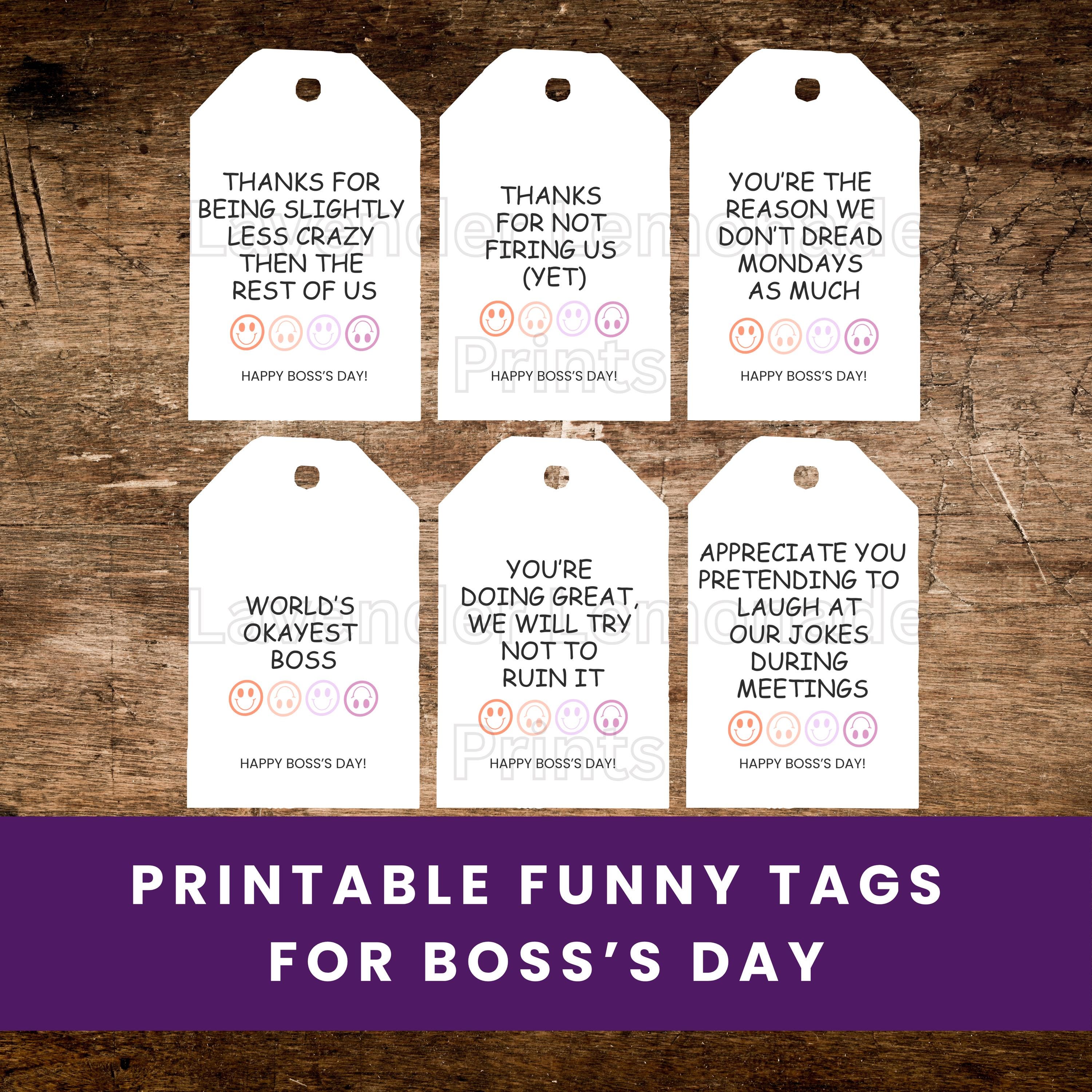 Funny Boss Card | Chaos Coordinator | Boss Day Gift | Boss Day Tag ...