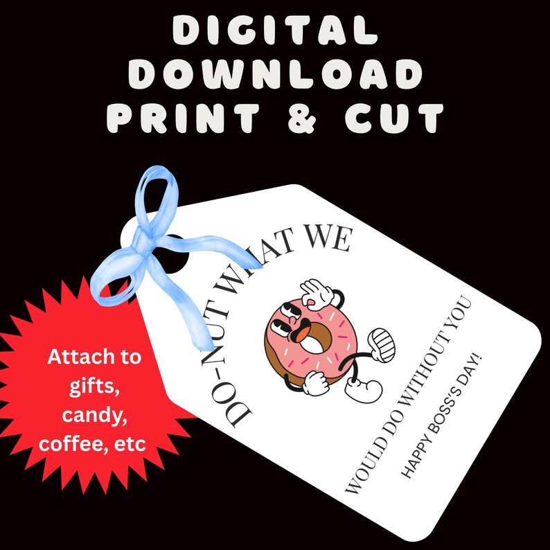 Food Puns Tags | Boss Day Gift | Boss Day Tag | Supervisor Gift | World ...