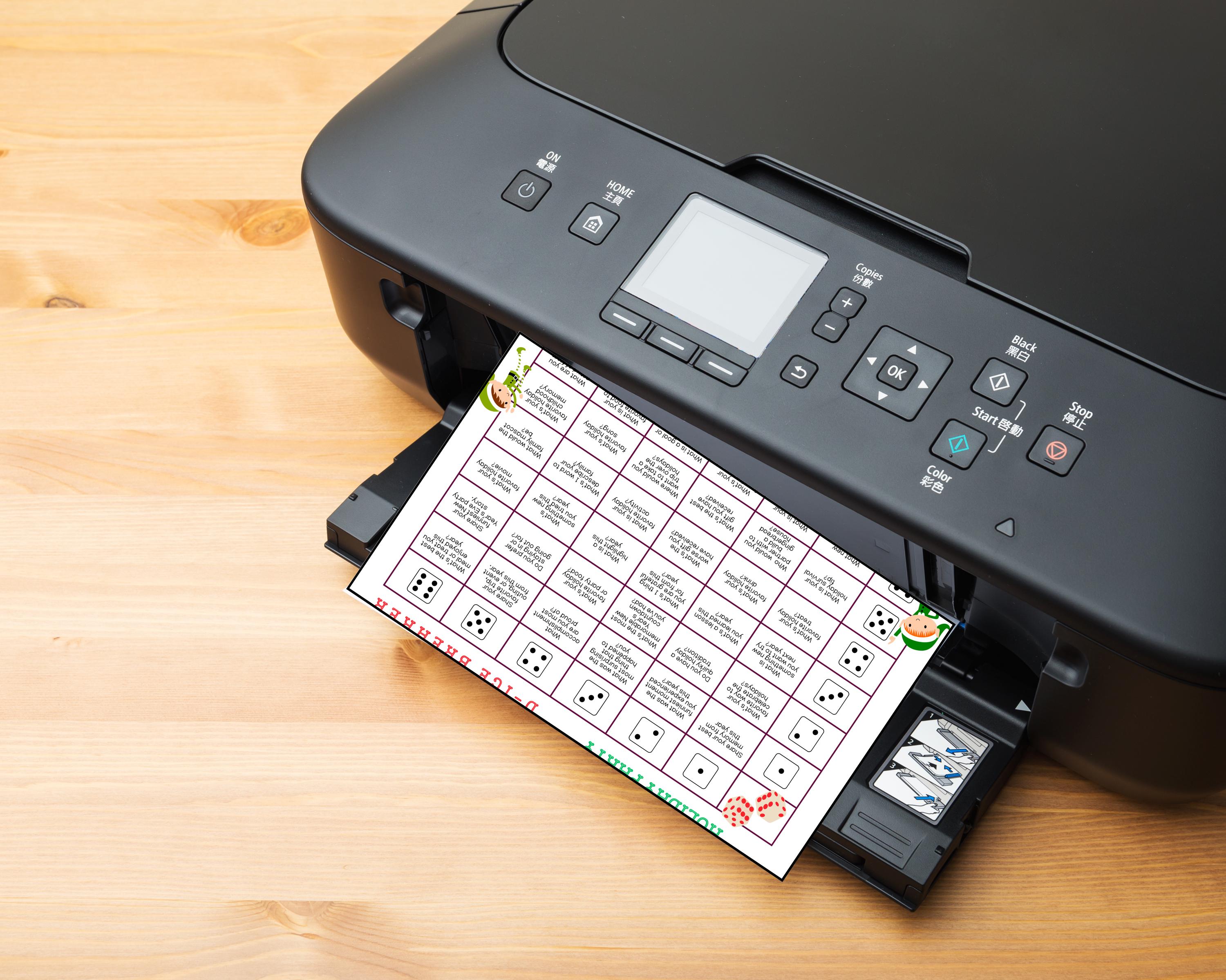 Dice Game Printable | Holiday Ice Breaker Games | Family Reunion Games ...