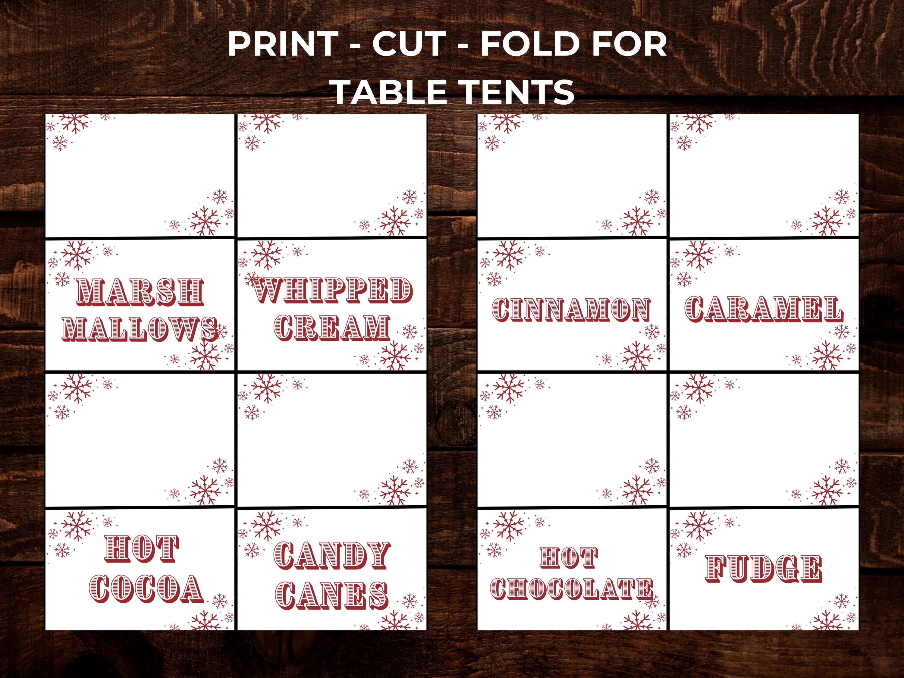 Hot Cocoa Bar Kit | Printable Bundle | Hot Cocoa Bar Sign, Hot Cocoa ...