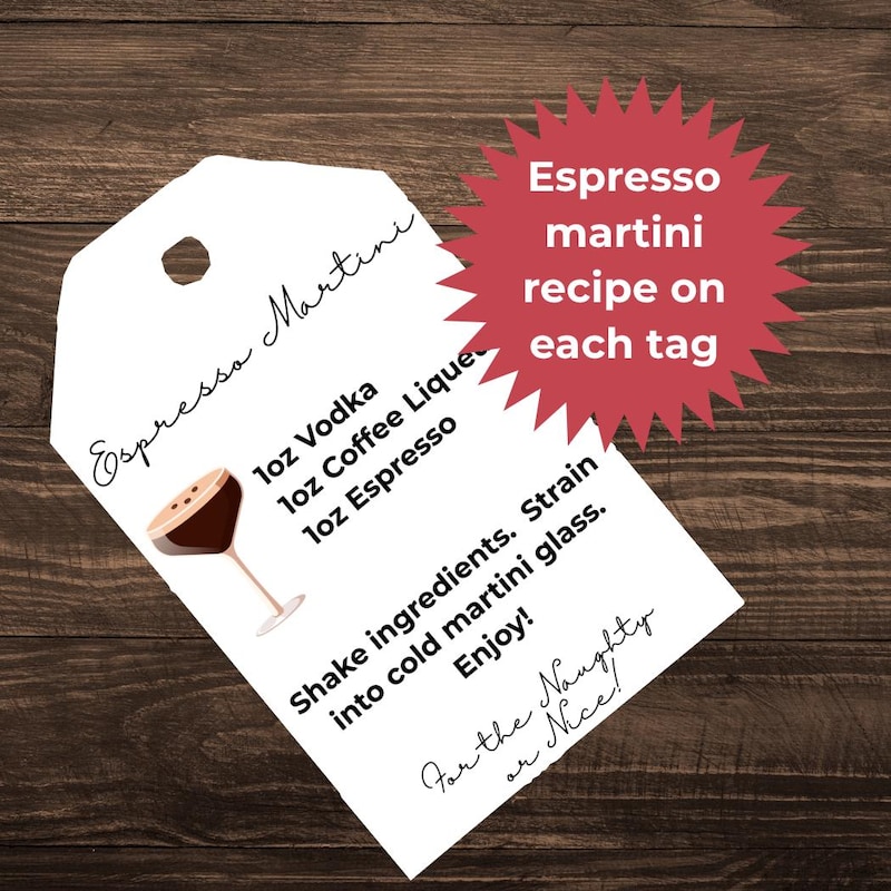 Printable Martini Label - Etsy UK