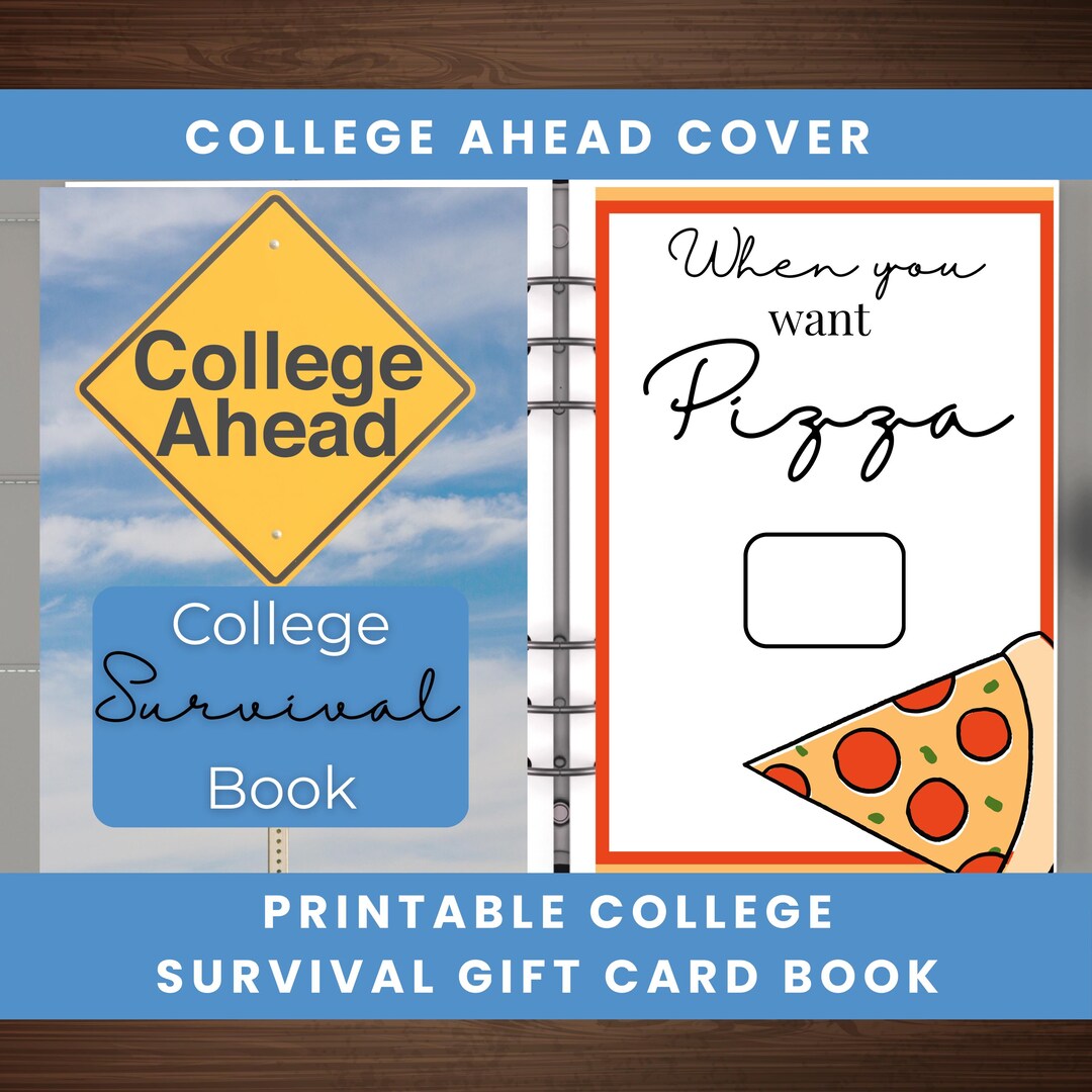 College Survival Kit | Gift Card Book |open When Printables | College ...