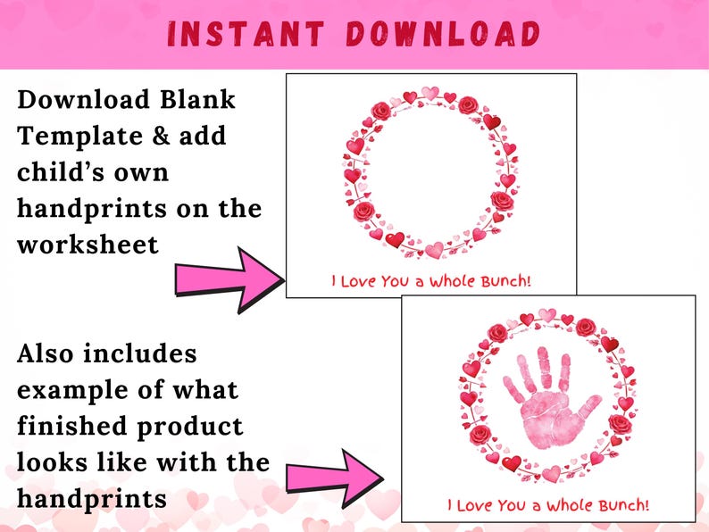 Valentine Handprint Craft for Kids | Printable Valentine Activity ...