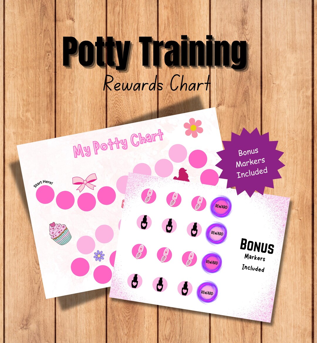 Toilet Training Sticker Chart, Printable Potty Training Chart, Toddler ...