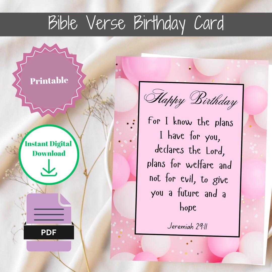 Scripture Birthday Blessings, Biblical Birthday Messages, Bible Verse ...