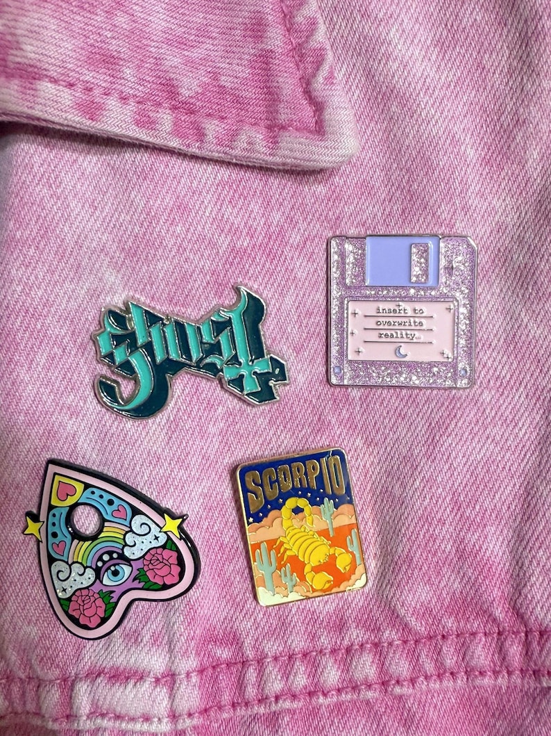 Retro Webcore Nostalgia Floppy Disc Glitter Soft Enamel Pin - Etsy