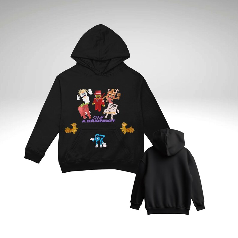 Kids Steal a Brainrot Roblox Hoodie | Warm Fleece Hooded Sweatshirt for ...