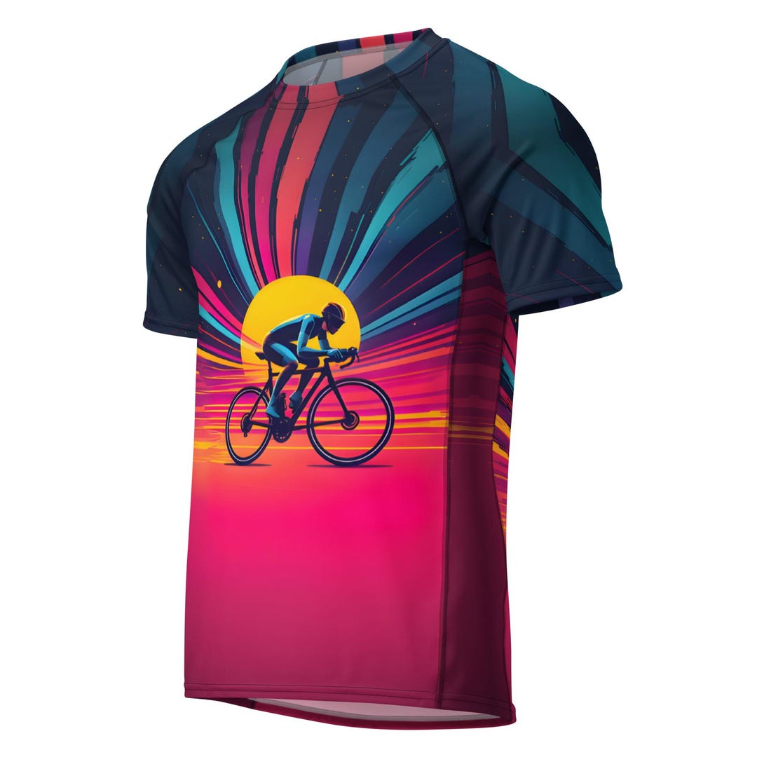 Neon Road Cycling Men’s Rash Guard - Etsy