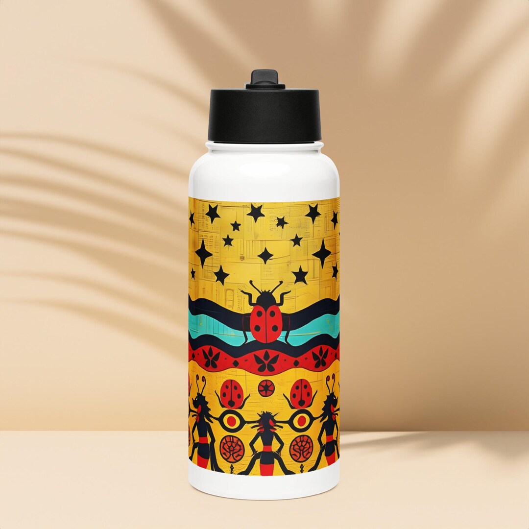 Ladybug Tribe Stainless Steel Water Bottle With a Straw Lid - Etsy