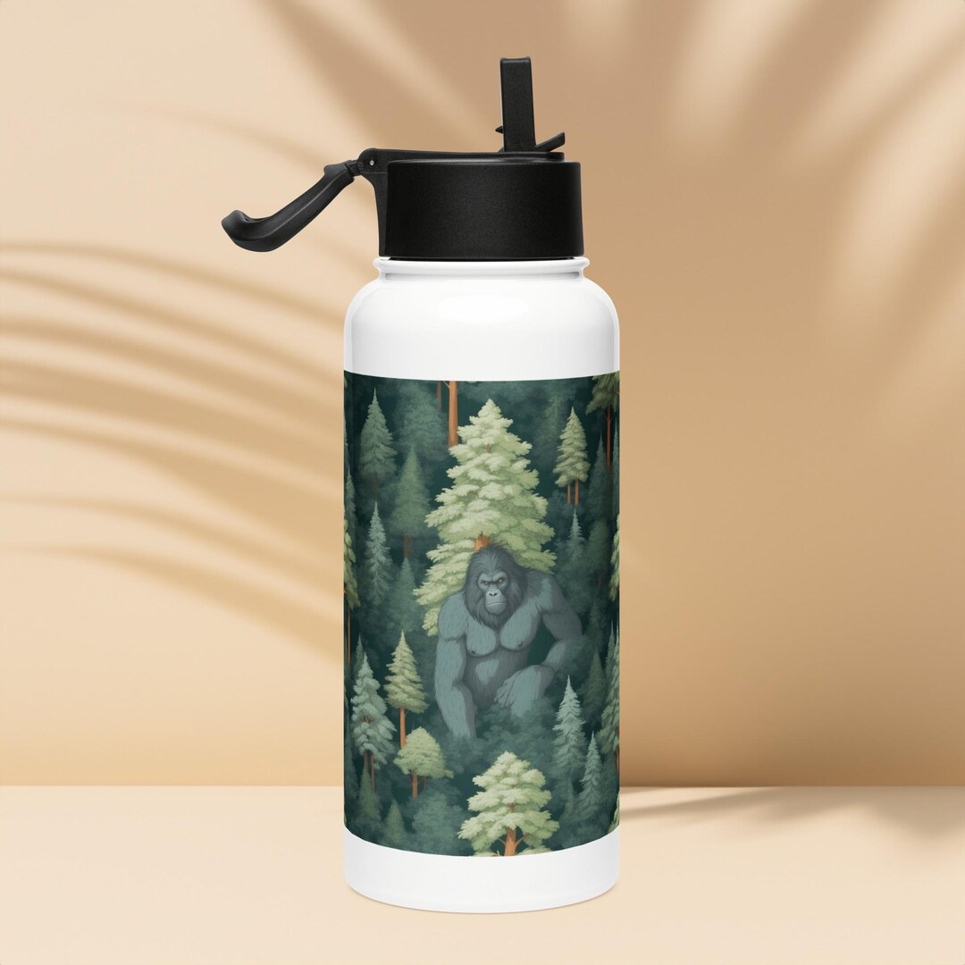 Bigfoot Hidden Stainless Steel Water Bottle With a Straw Lid - Etsy
