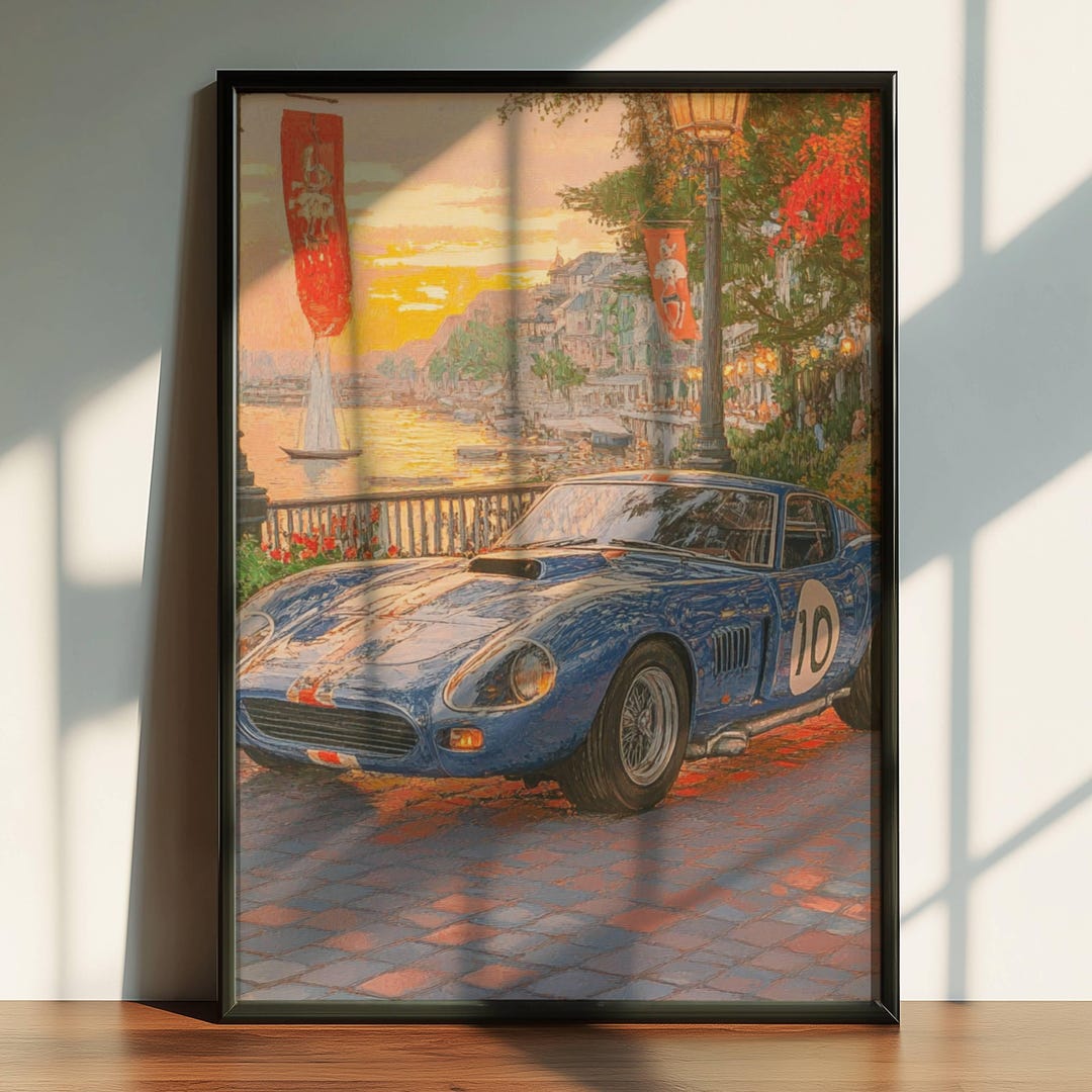 Livery of a Shelby Daytona Coupe Vintage Car Artwork Poster Painting ...