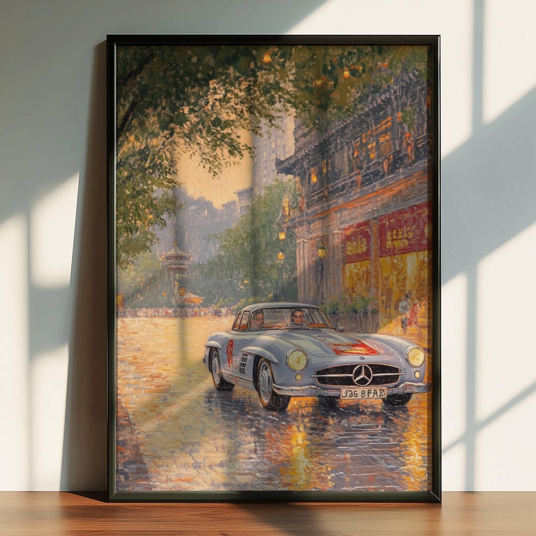 Livery of a Mercedes-benz 300SL Gullwing Racing Variant Vintage Car ...