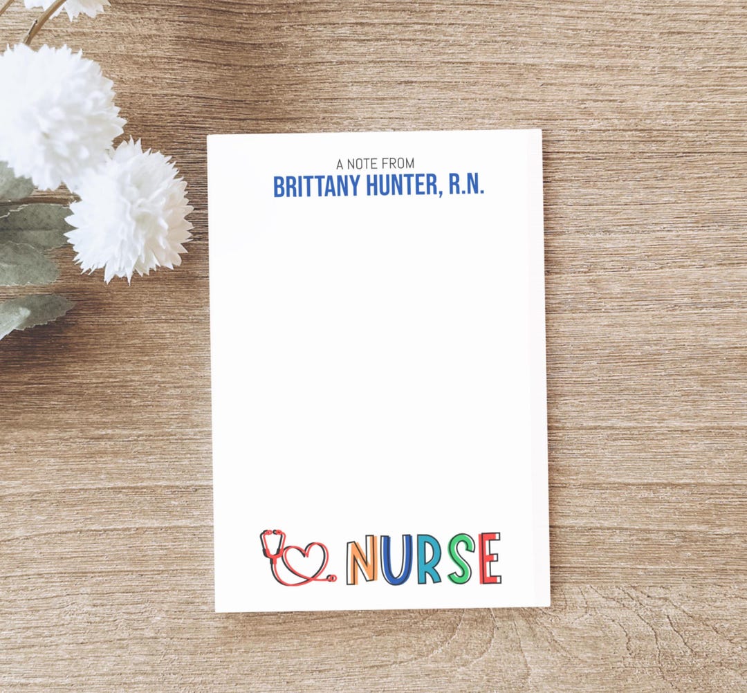 Nurse Personalized Notepad, Sticky Notes for RN, Nurse Appreciation ...