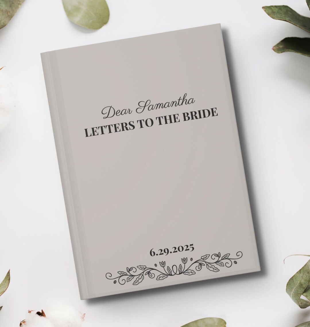 Personalized Letters to the Bride Book, Custom Wedding Keepsake Journal ...