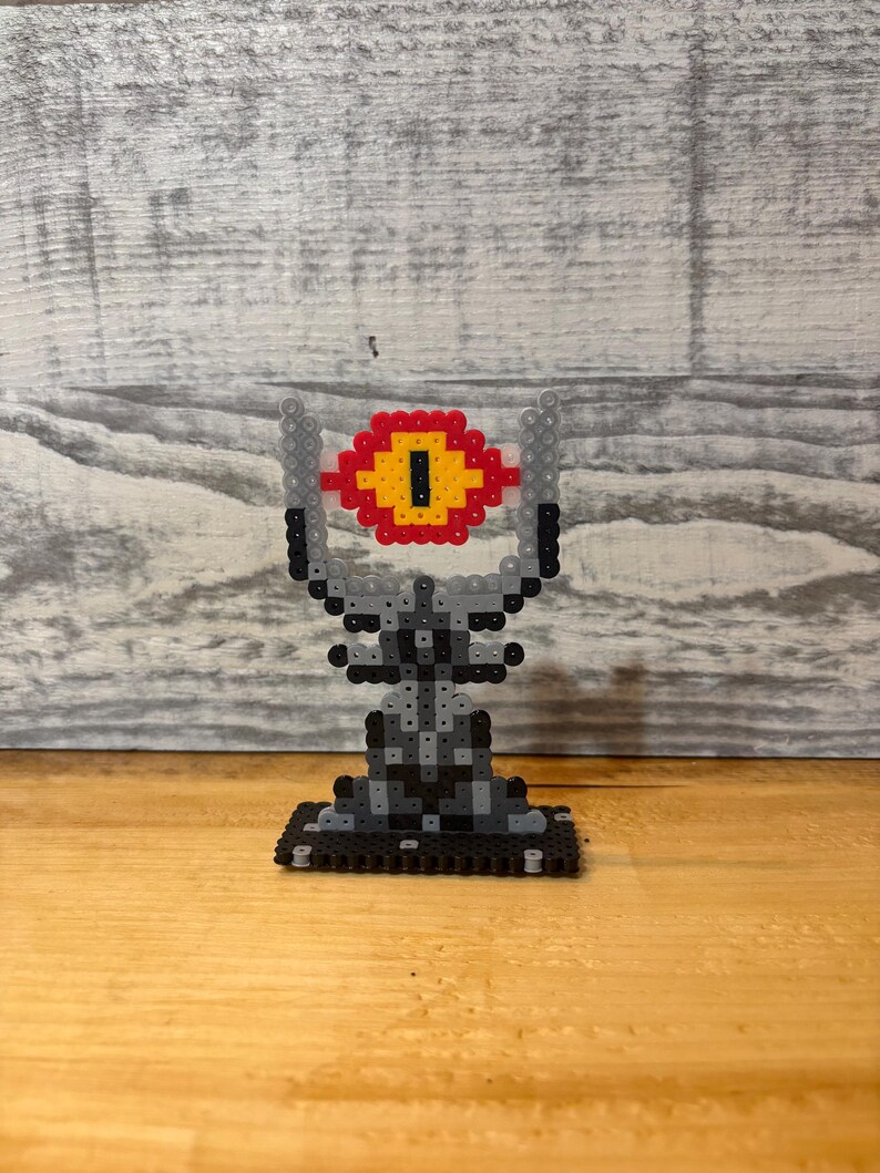 Handmade, Perler Bead, Eye of Sauron, Standing Display/ Figurine. Lord ...
