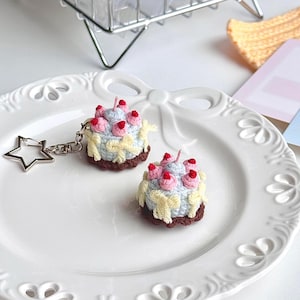 Mini Crochet Birthday Cake Charm | Handmade Keychain & Bag Charm, Desk ...
