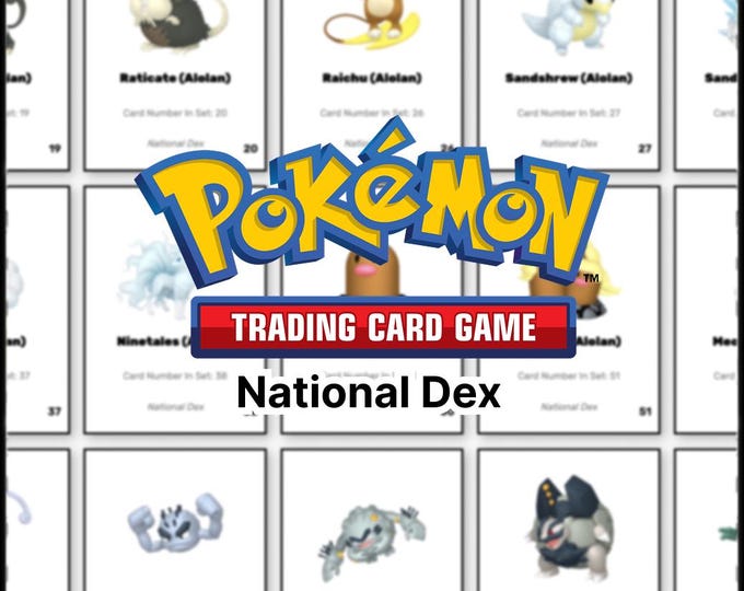 Printable National Dex Pokémon Binder Placeholder Collection – Bulbasaur to Pecharunt – Digital ...