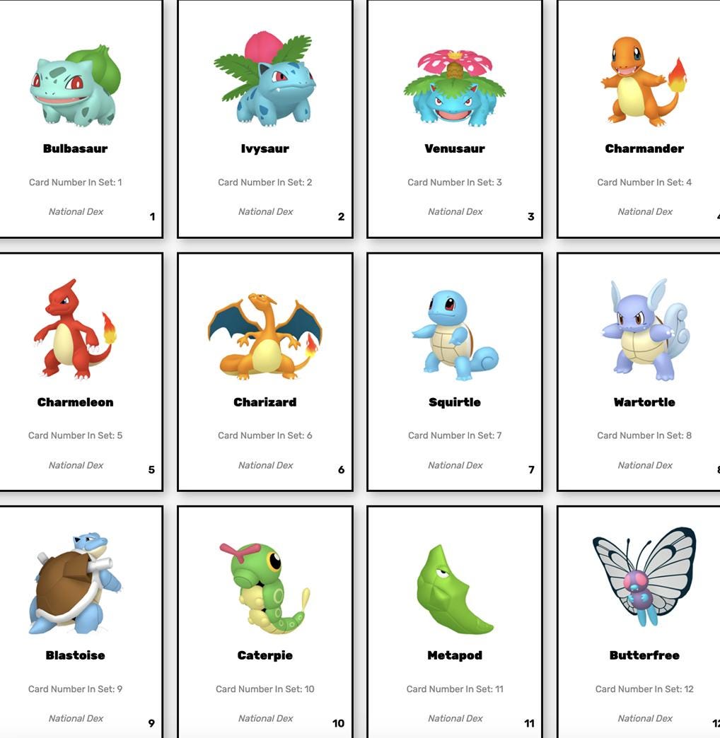Printable Pokédex Binder Placeholders – Generation 1: Kanto (001–151 ...