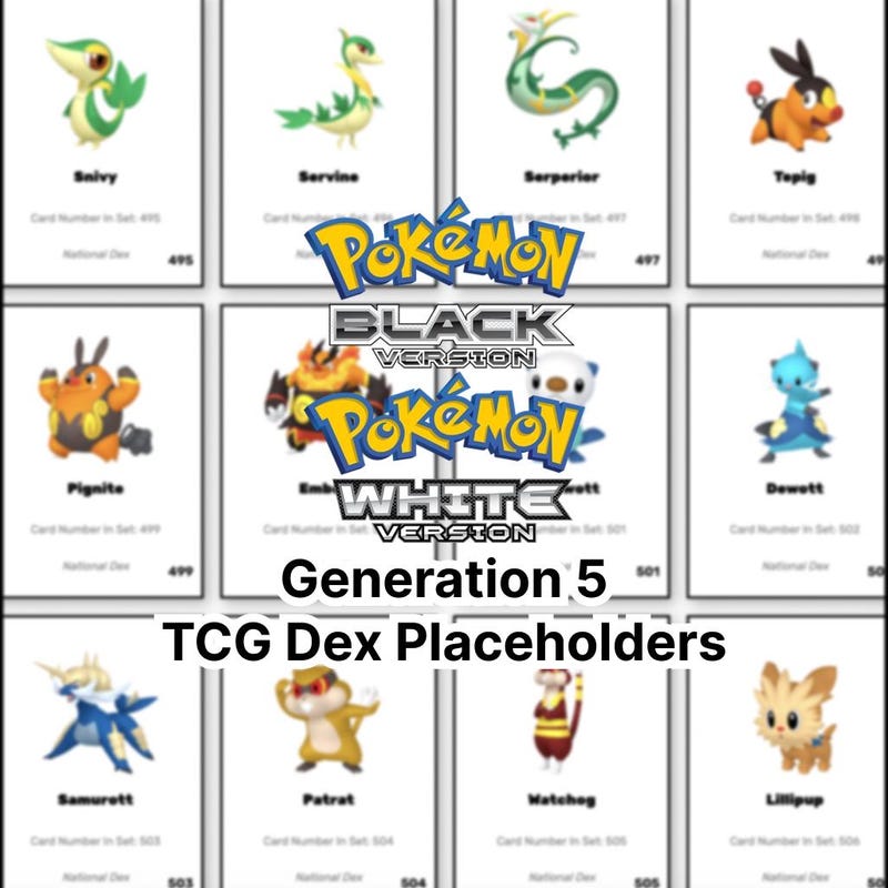 Pokedex Placeholders - Etsy