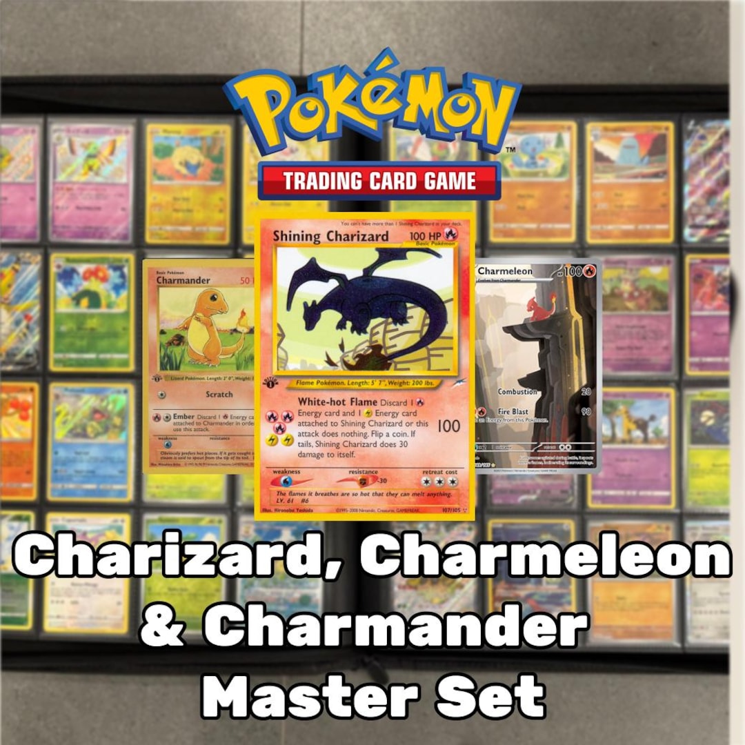 Charmander, Charmeleon & Charizard Master Set Binder Placeholder (EN ...