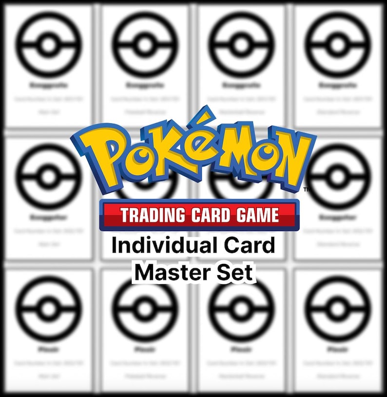 Custom Pokémon Master Set Binder Placeholder – Made to Order - Etsy