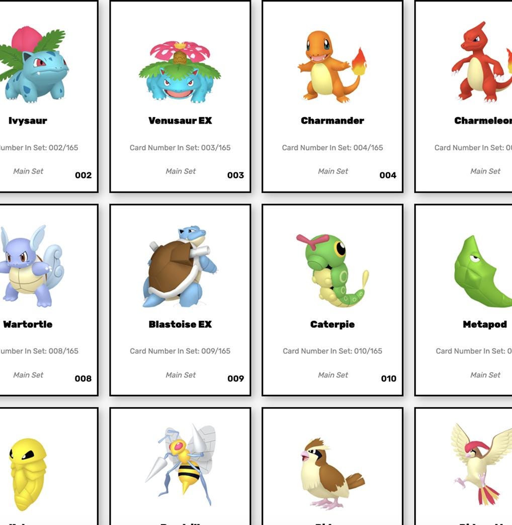 Printable Pokémon 151 Binder Placeholder – Main Set & Master Set ...