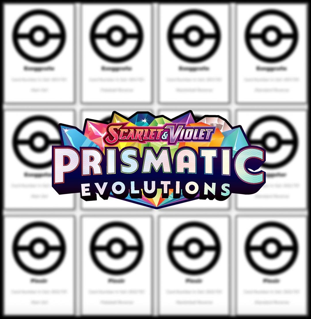 Prismatic Evolutions Master Set Pokemon Placeholders - Etsy