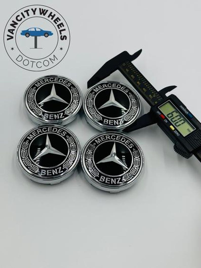 4pcs Mercedes Benz Wheel Center Caps in Varied Sizes Hub Caps 60mm 79mm ...