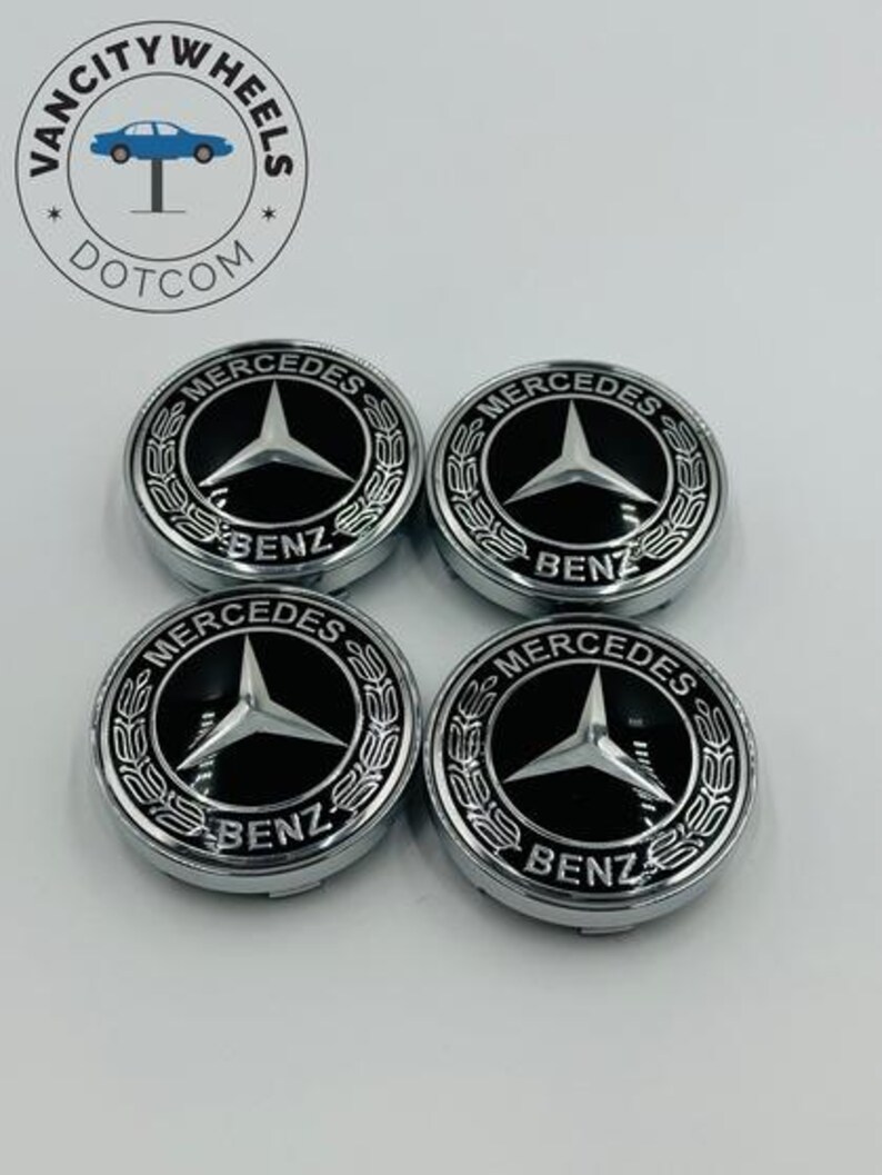 4pcs Mercedes Benz Wheel Center Caps in Varied Sizes Hub Caps 60mm 79mm ...