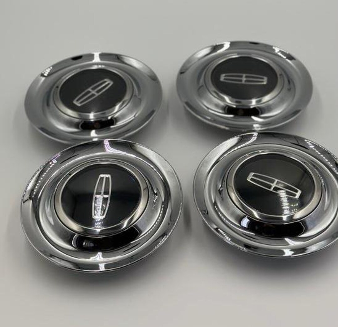 Lincoln Chrome Floating Wheel Center Caps - 183.3mm Outer, 67.5mm Inner ...
