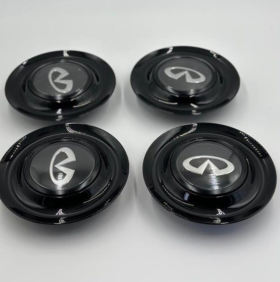 Infiniti Black Floating Wheel Center Caps - 183.3mm Outer, 67.5mm Inner ...