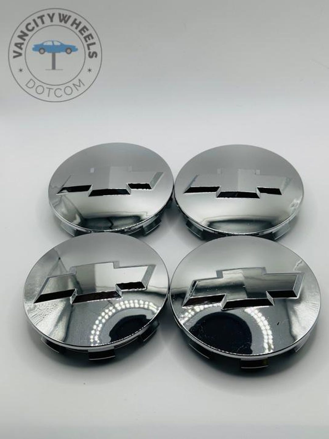 Set of 4 Chevrolet Chrome Alloy Wheel Center Caps 83mm, Center Hub Caps ...