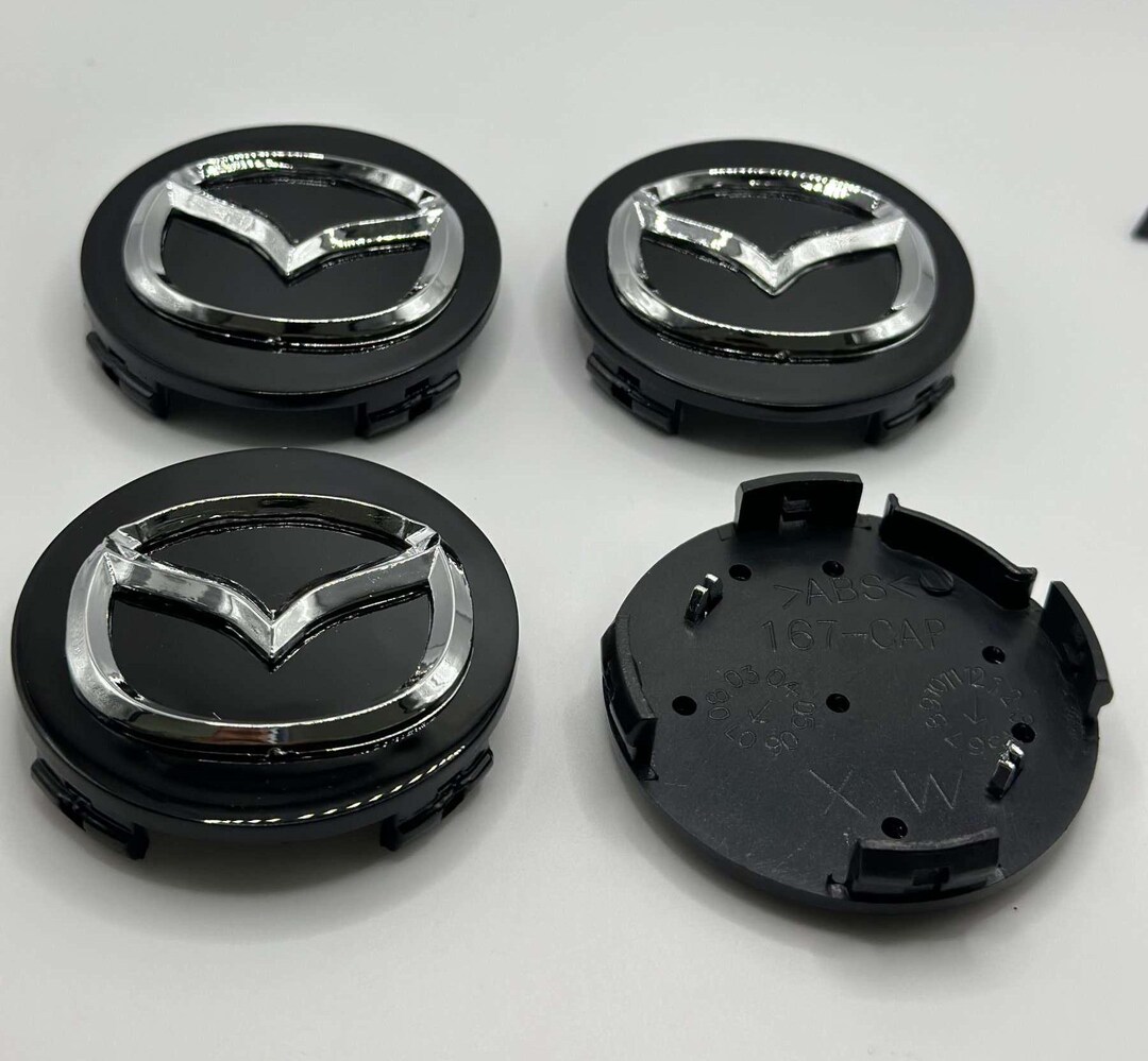 Mazda Wheel Center Cap in Black, Mazda 3, 5, 6, CX-5, CX-7 Hub Caps ...