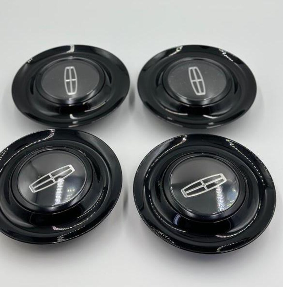 Lincoln Black Floating Wheel Center Caps - 183.3mm Outer, 67.5mm Inner ...