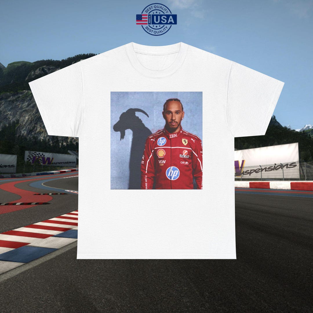 Ferrari Lewis Hamilton Goat Shadow Printed Formula 1 T-shirt - Etsy