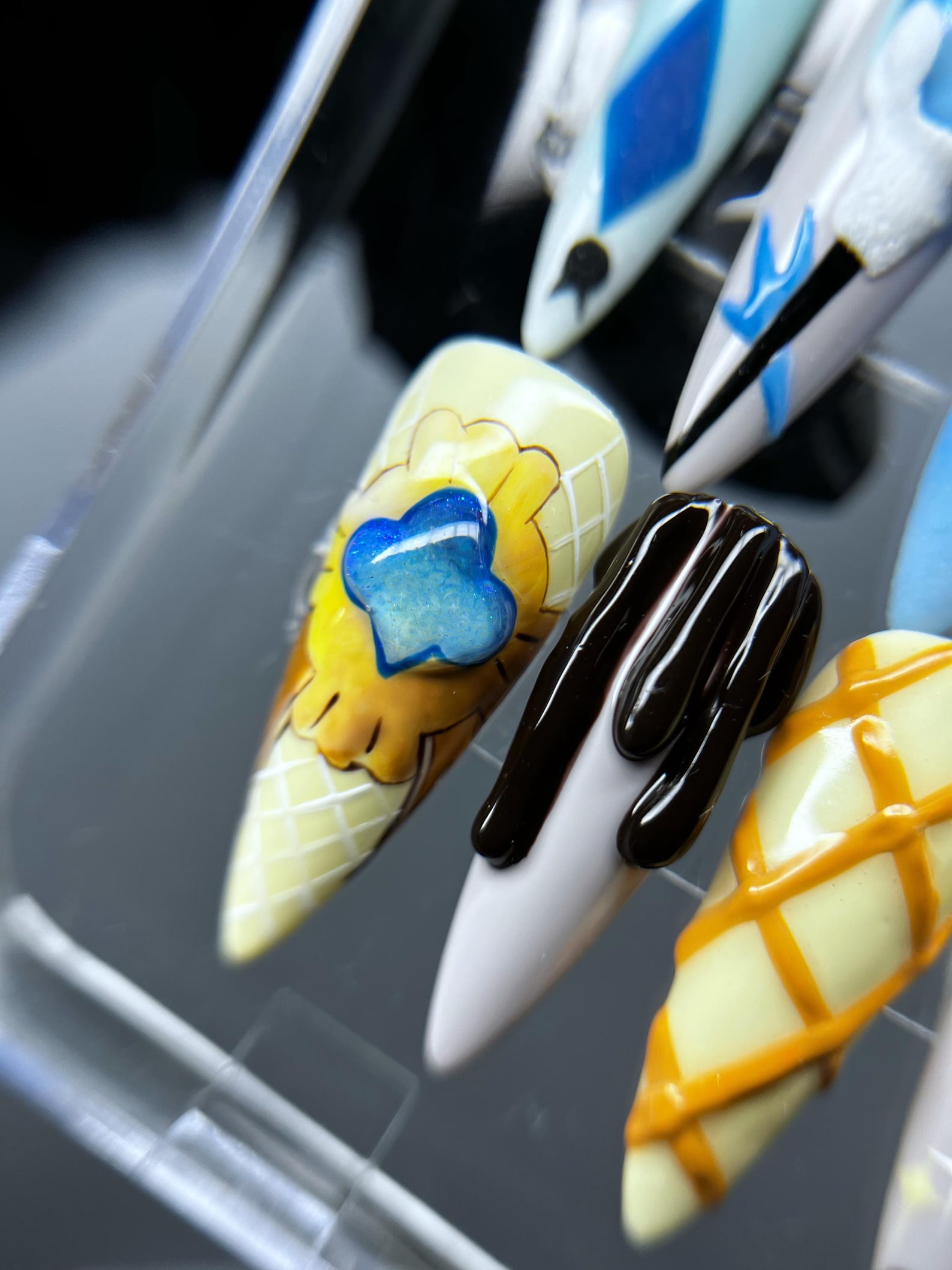Cookie Run Kingdom Character's Inspired 3D Nails Design Stiletto XL ...