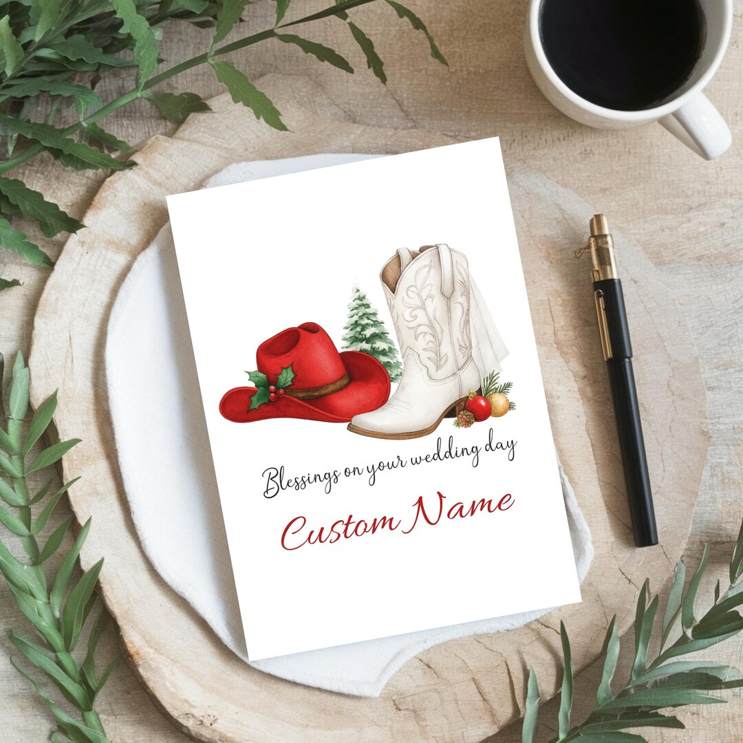 Western, Wedding Gift, Country Bride, Personalized Card, Cowboy ...