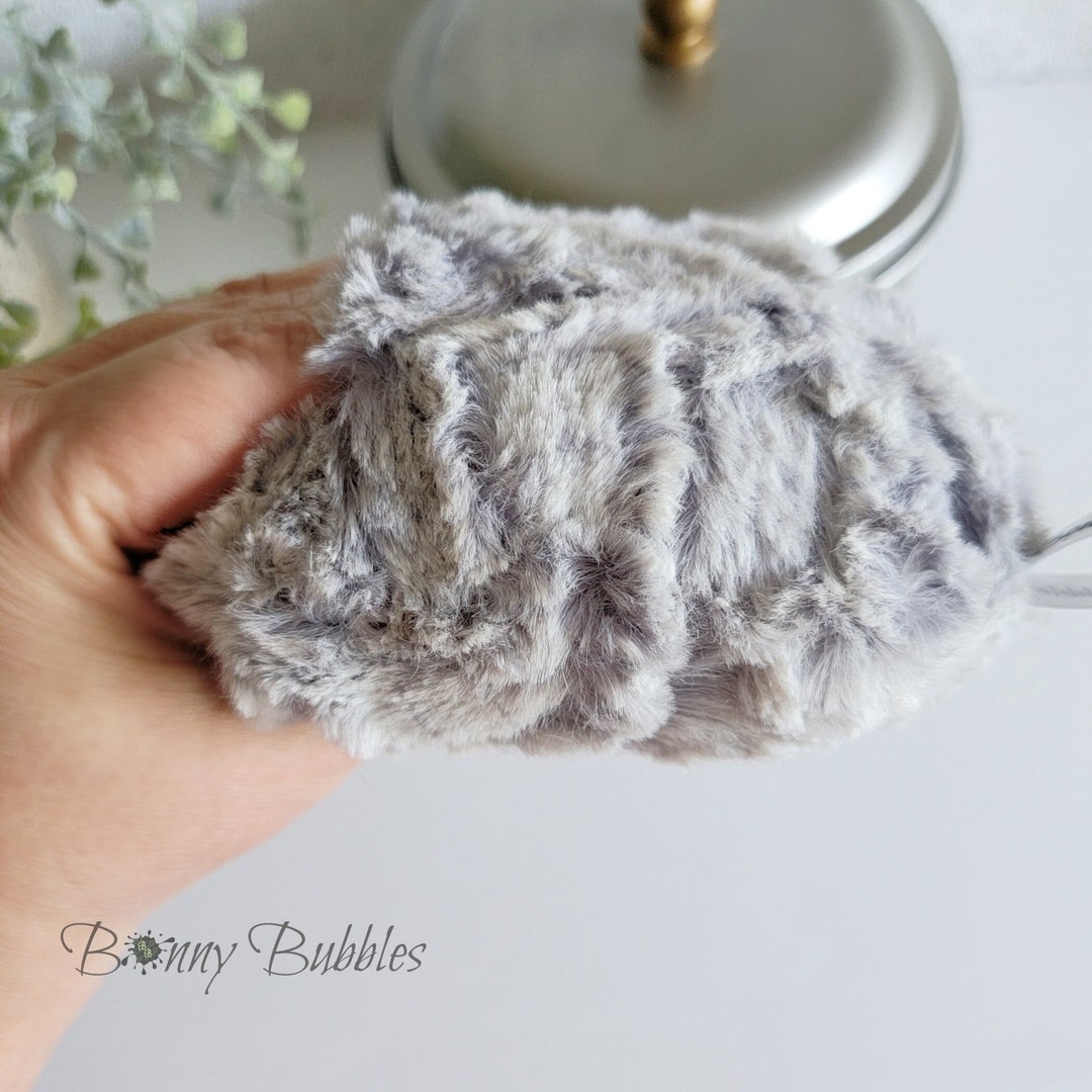 Powder Puff Frosted Gray, Talc Duster to Apply Dusting Powder, Gift Box ...