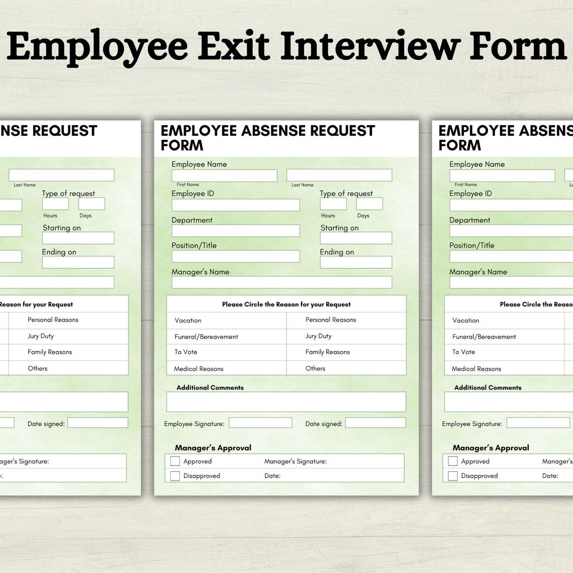 Employee Attendance and Leave Form: HR Template (digital Download) - Etsy