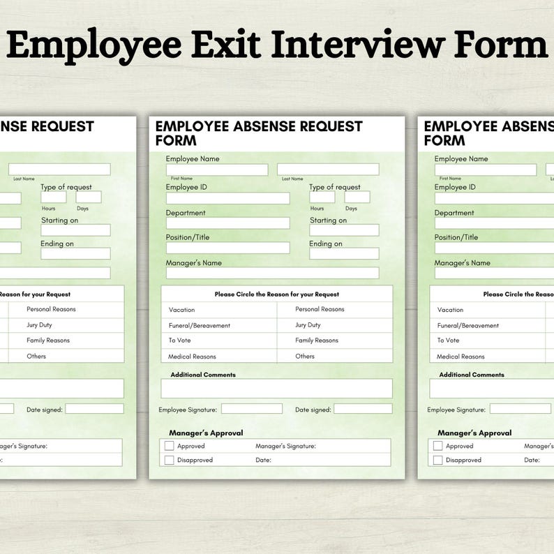 Employee Attendance and Leave Form | 2 in 1 Template | Employee Leave ...