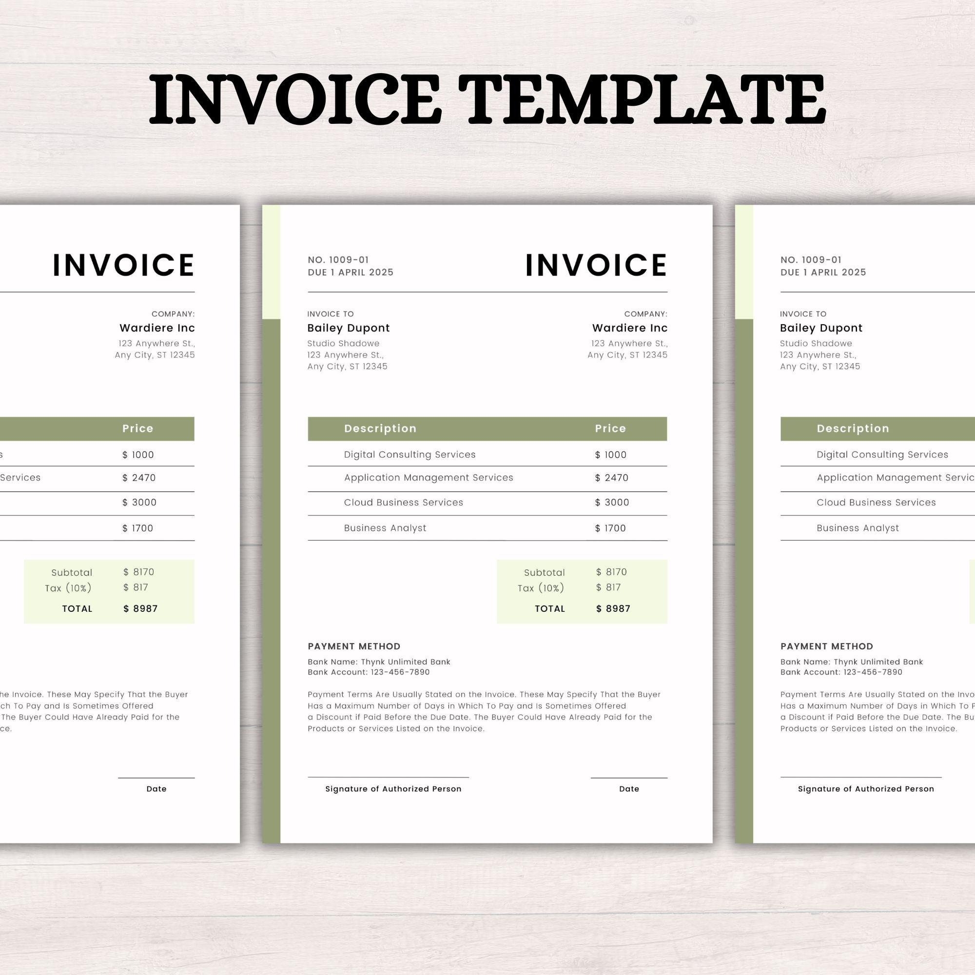 Invoice & Receipt Template | Accounting Templates | Custom Receipt ...