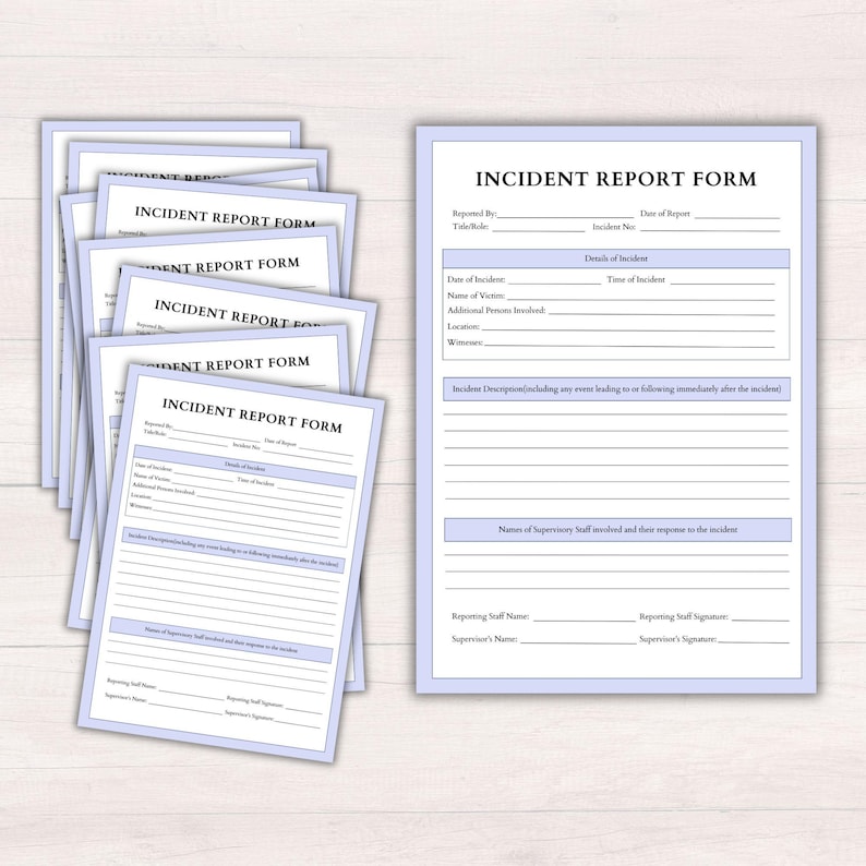 Workplace Incident Report Form | Incident Report Templates | HR ...