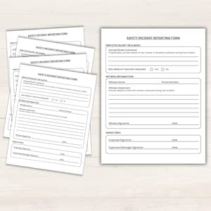 Workplace Incident Report Template: Safety & Injury Form (digital ...