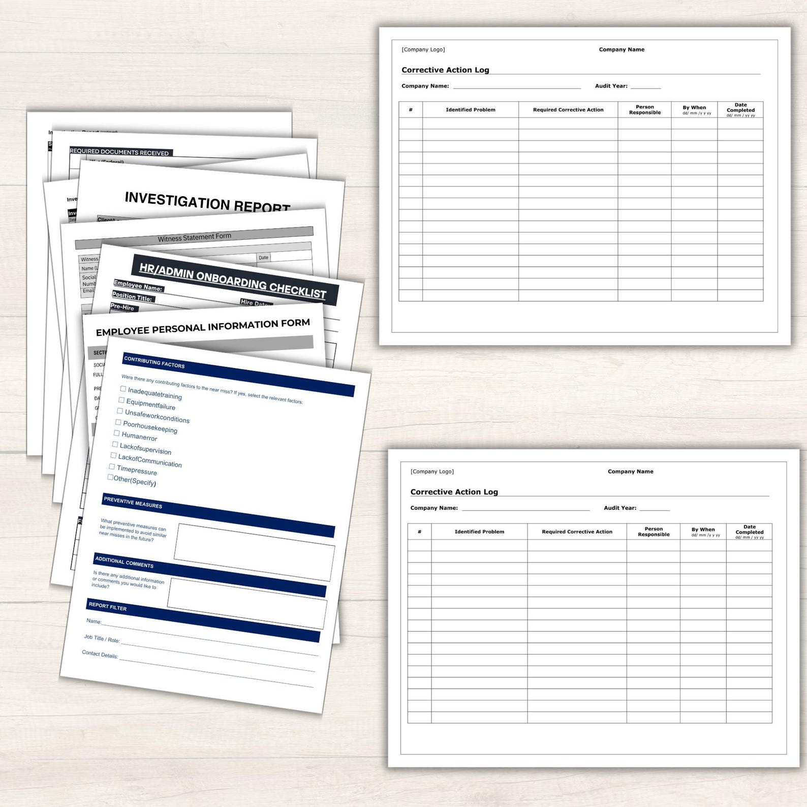 Workplace Incident Report Pack | Safety Compliance Forms for Office ...
