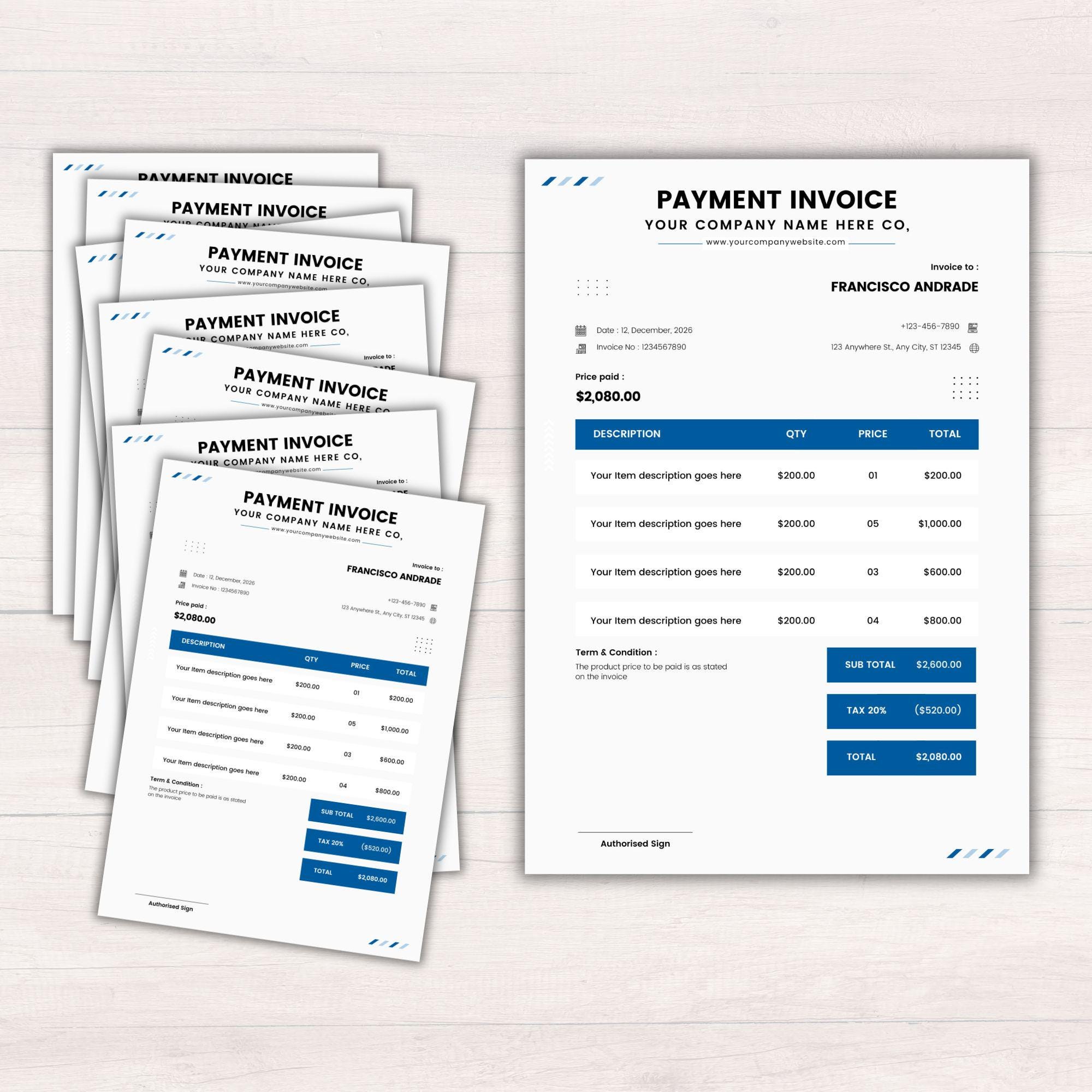 Invoice and Payment Request Form | Invoice Template | Payment Request ...