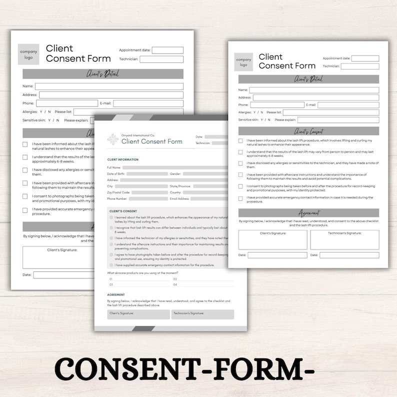 Consent Form Template | Editable & Printable Legal Agreement Document ...