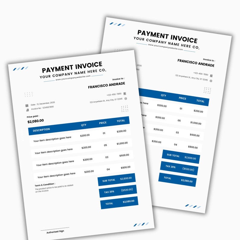 Invoice and Payment Request Form | Invoice Template | Payment Request ...