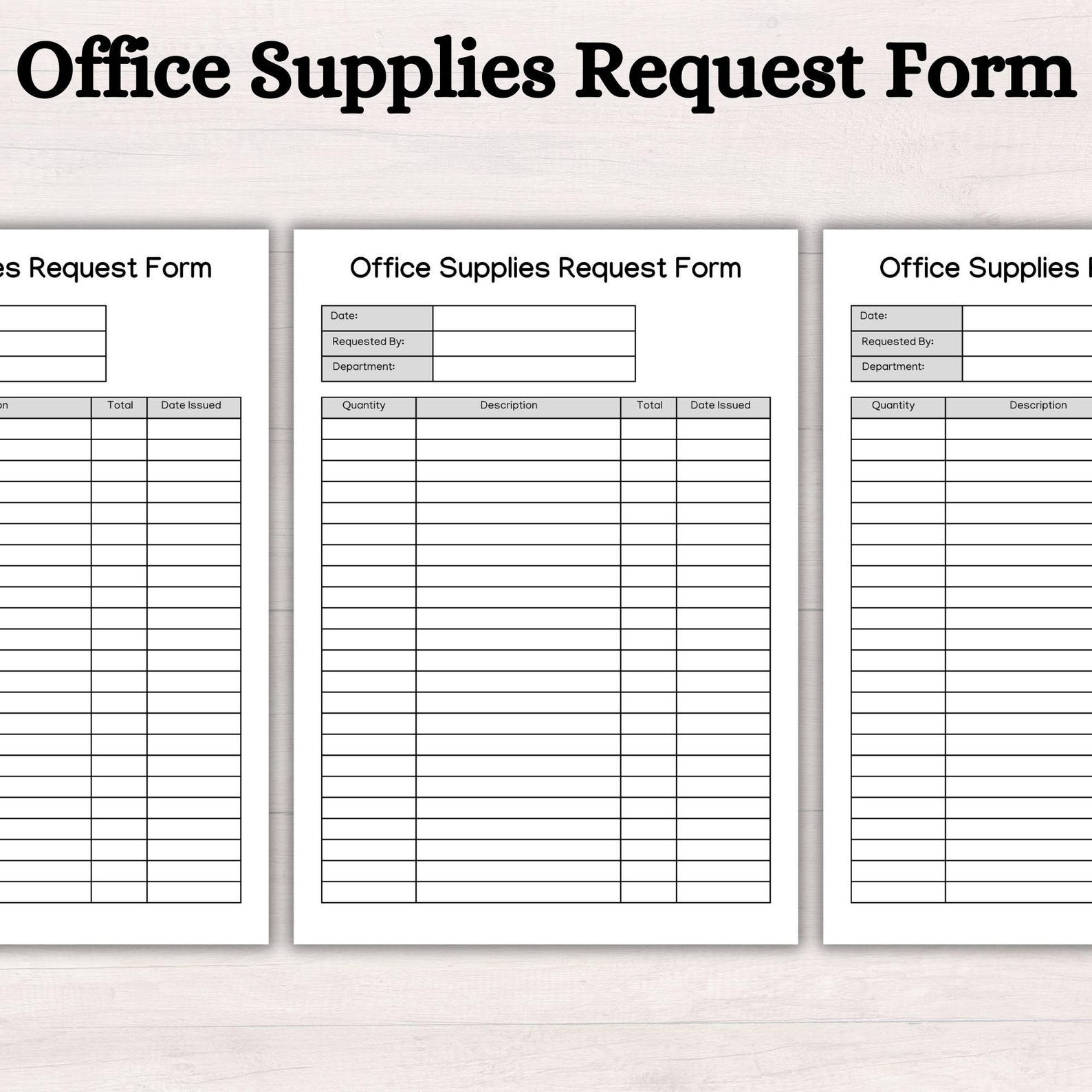 Office Supplies Request Form | Editable Office Request Form | Printable Admin Template ...