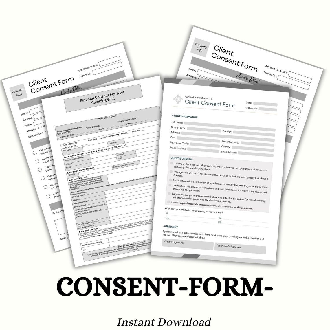 Consent Form Template | Editable & Printable Legal Agreement Document ...
