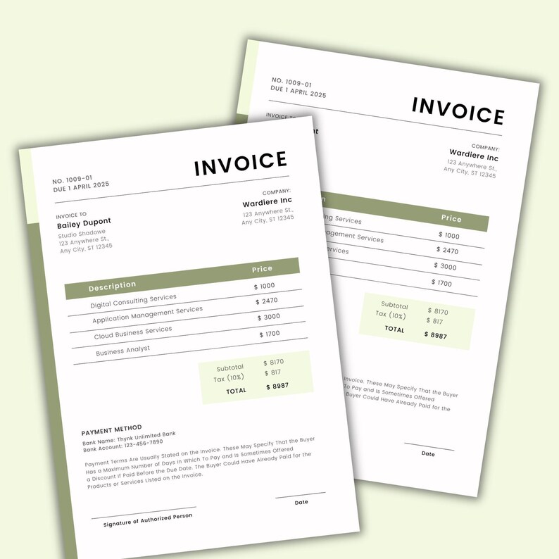 Invoice & Receipt Template | Accounting Templates | Custom Receipt ...